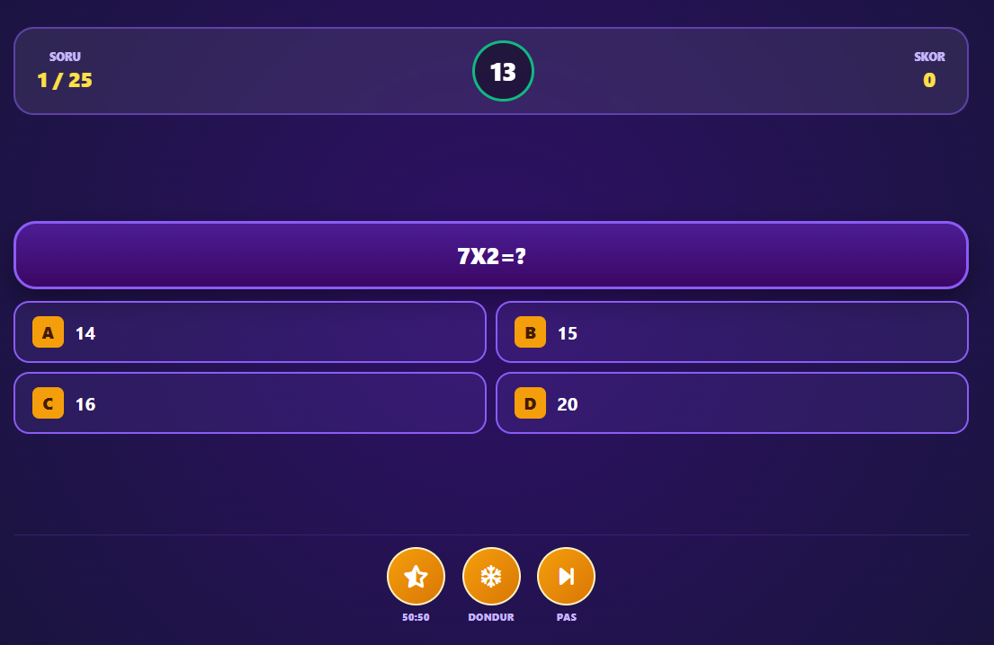 3. Sınıf Matematik Çarpım Tablosu Oyunu » MaviOkul.Com 2025-2026